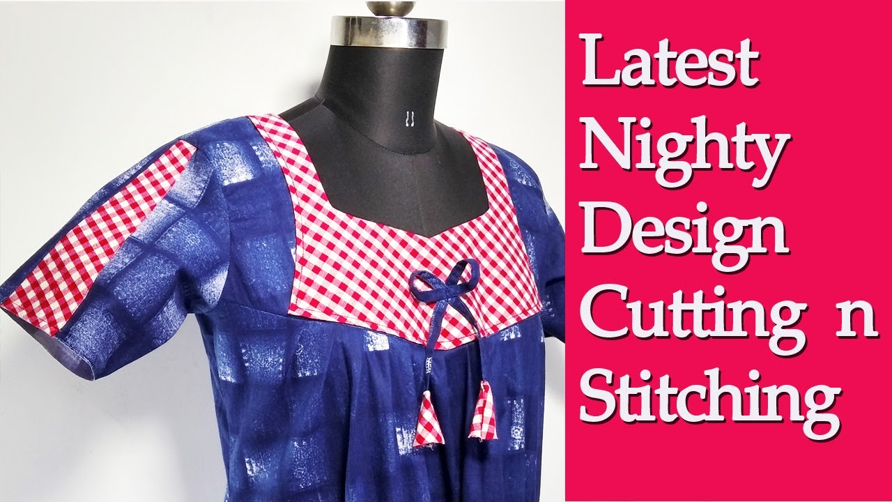 Latest nighty cutting and stitching | Pleated nighty stitching EMODE ...