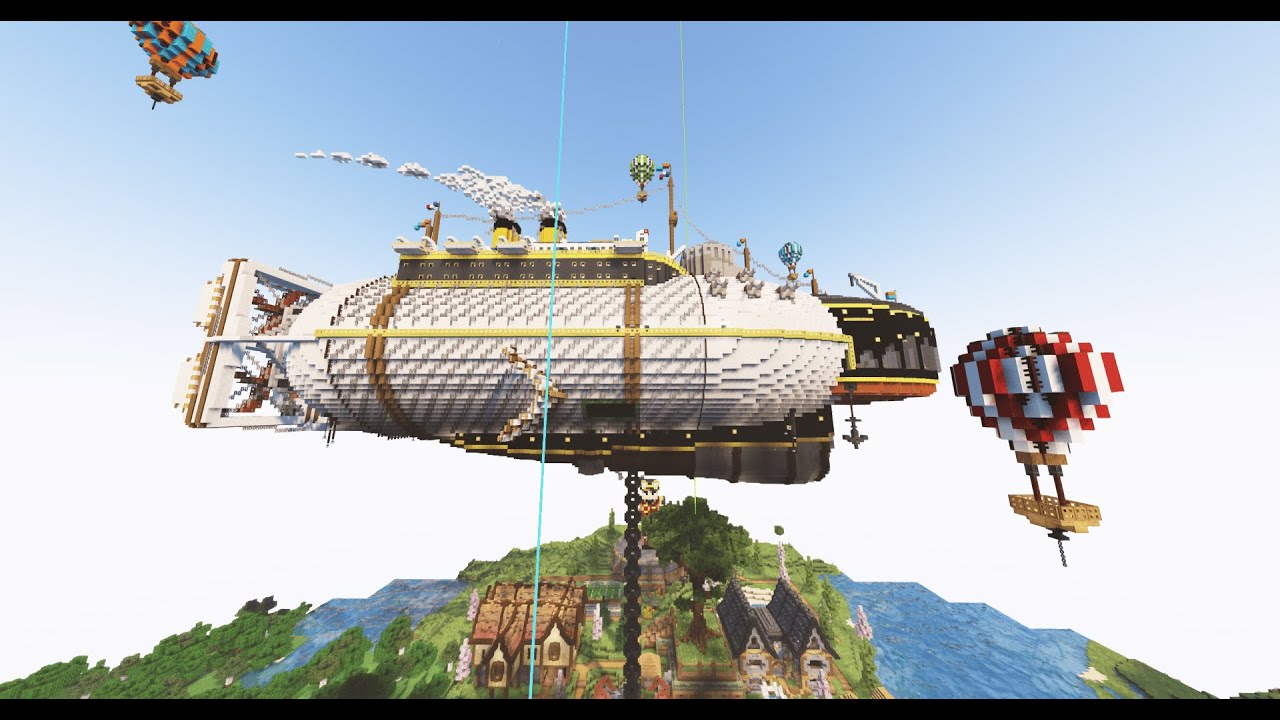Building a Magnificent Airship in Minecraft || Build Showcase Video ...