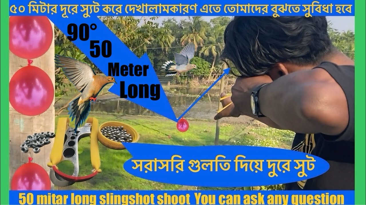 Slingshot tips||50 Meter Slingshot shooting with 90° - YouTube