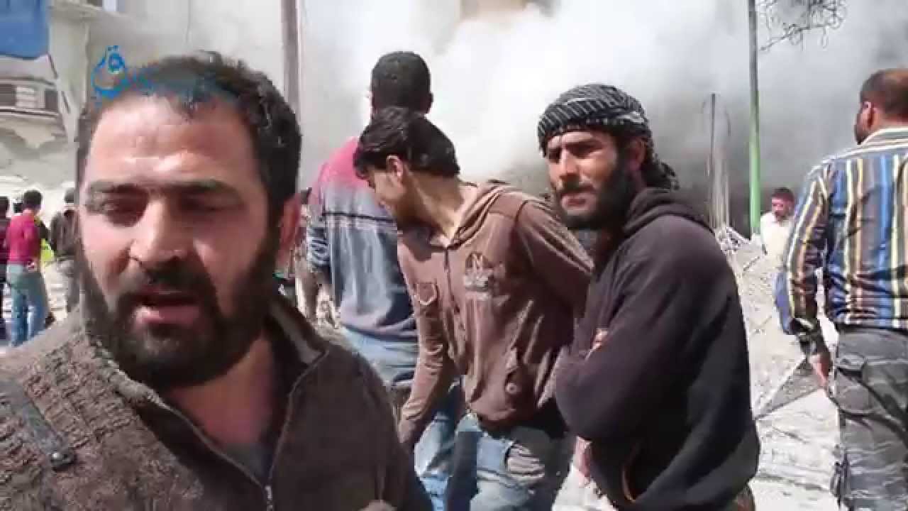 Video Qasion News: Idlib: Shelling with barrel bombs and smoke rising ...