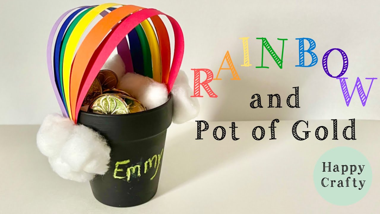 Rainbow & Pot of Gold - Kids Crafts for St. Patrick's Day - YouTube