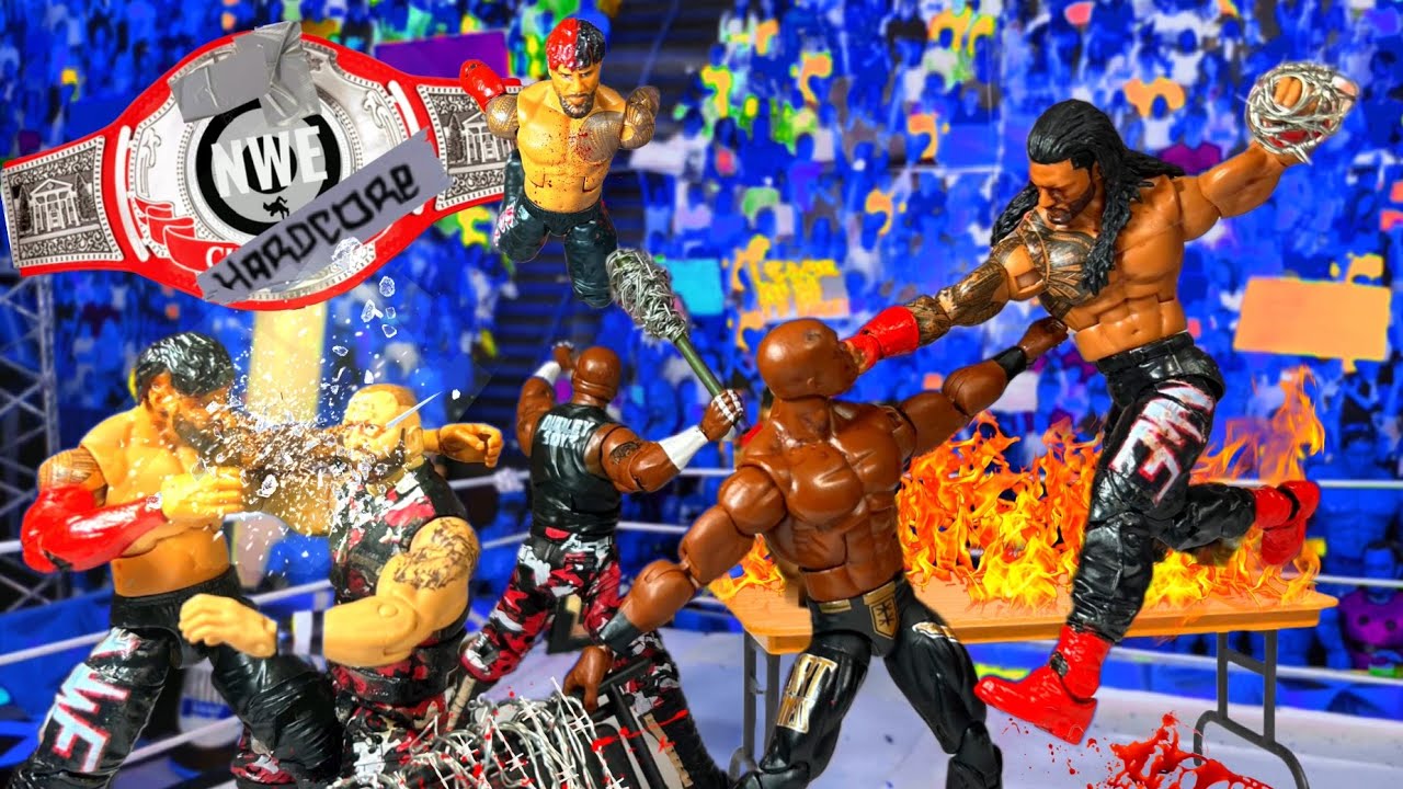 THE BLOODLINE VS THE HURT BUSINESS! WWE HARDCORE ACTION FIGURE MATCH ...