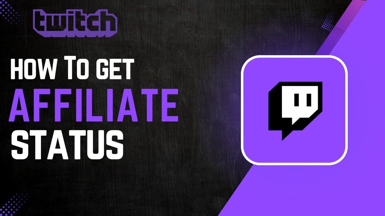 How to get Twitch affiliate status - YouTube