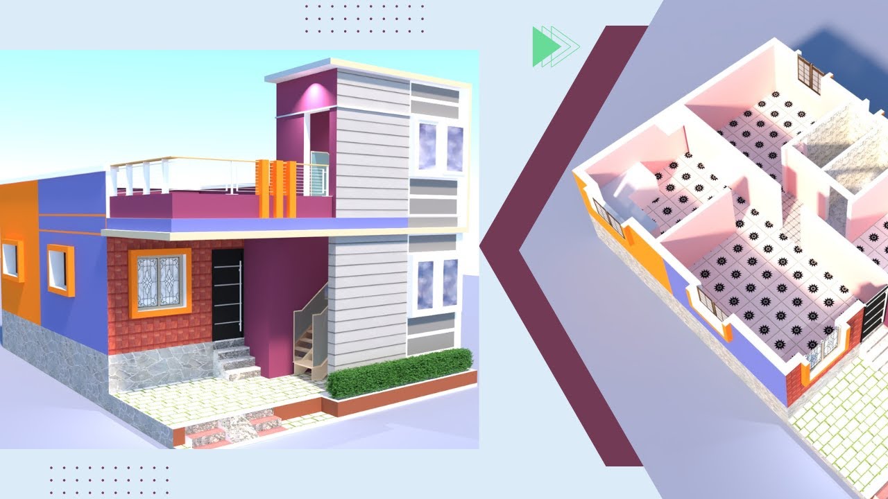 28 x 38 house Design II 28 x 38 ghar ka naksha II1064 sqft house plan ...