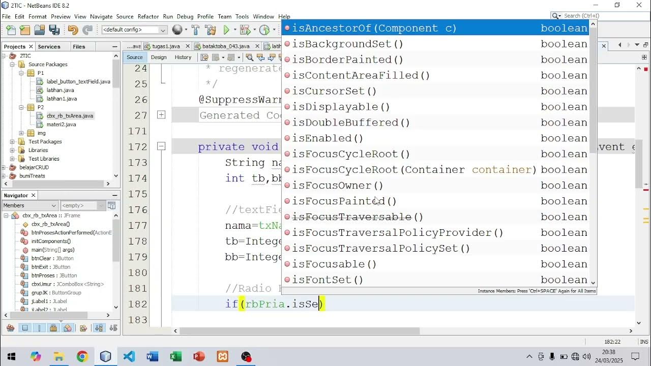 Tutorial Combo box, Radio Button, dan Text Area Pemrograman Visual - Java - YouTube