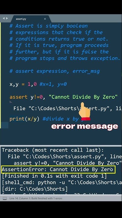 python assert keyword simple explanation. - YouTube