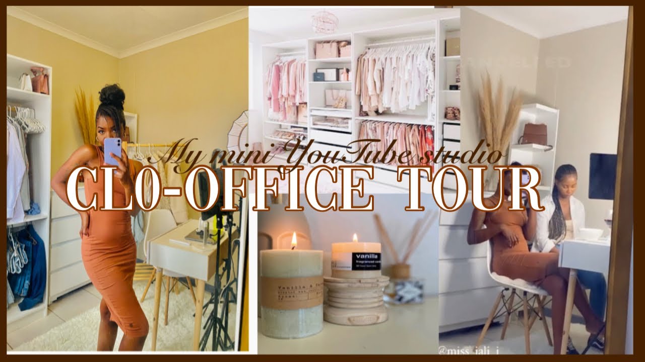 My Clo-Office tour | Cute and Minimalist | South african youtuber - YouTube