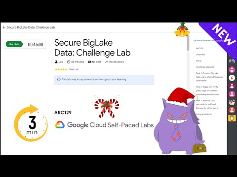 Secure BigLake Data: Challenge Lab | #2024 | #ARC129 |#qwiklabs - YouTube