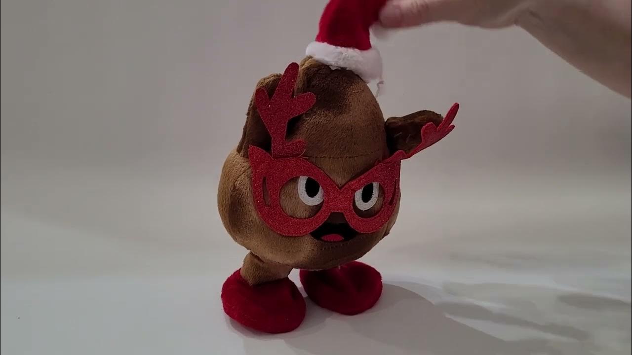 Dan Dee Animated Christmas Poop Emoji Plush Reindeer Glasses Cant Touch ...