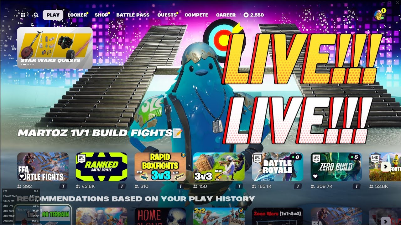 FN LIVE!! 99% CHAMP 100% A PROBLEM - YouTube