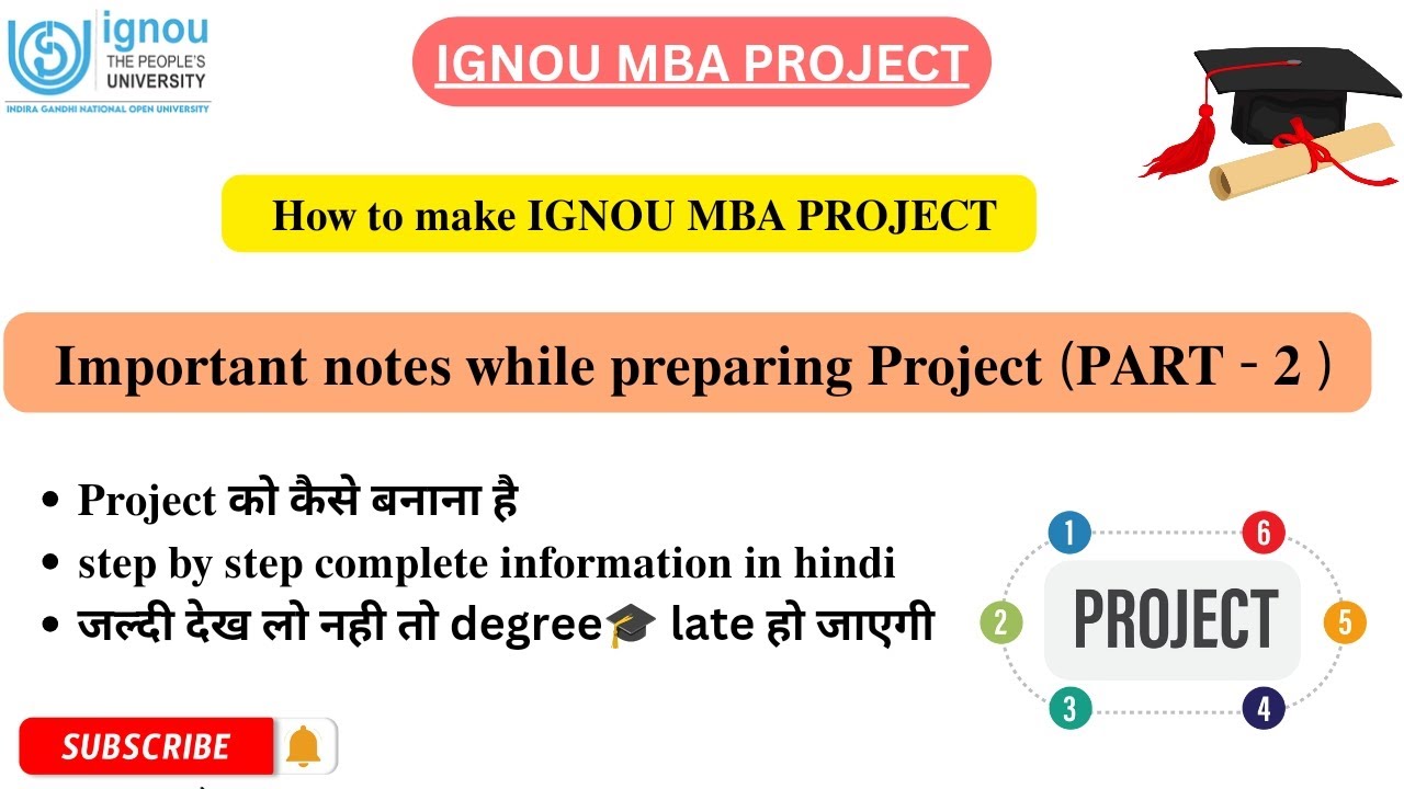 Important notes while preparing Project (Part -2) | IGNOU MBA PROJECT ...