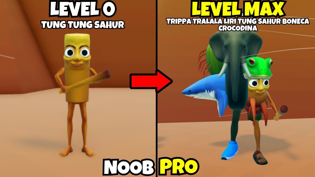 Noob Unlocked All Brainrot Evolutions! Noob to Pro in Brainrot ...