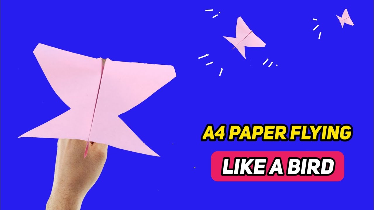 Best paper flying plane ( like a bird ), How to make A4 paper bird ...