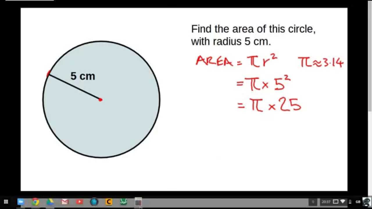 Calculating The Area Of A Circle YouTube calculating-the-area-of-a-circle-youtube