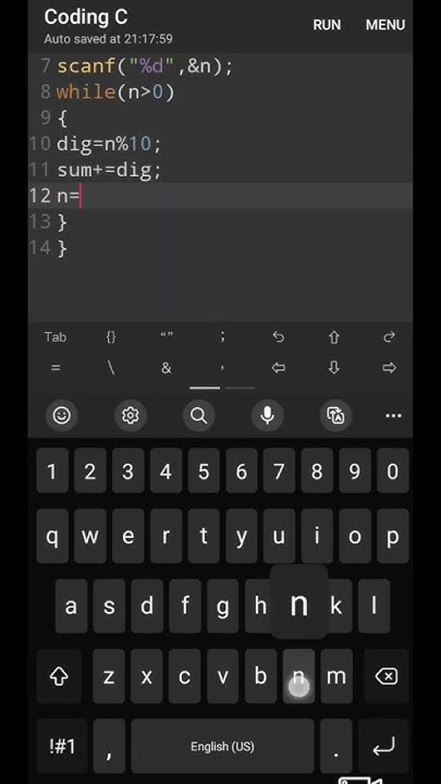 Sum Of Digits C Program Basicc Ccode Programming Viralvideo Viral Ytshorts Coading