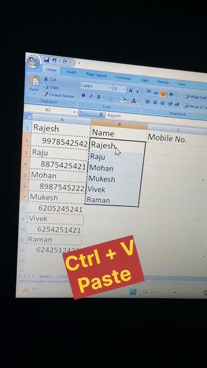 Excel Usefull Trick 🖥️👈💯excelshortcutkeys Computerknowledge Shortvideo Excel Computertips🖥️
