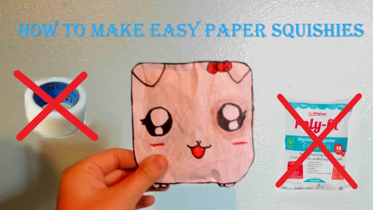 How to Make a Paper Squishy No Tape Or Stuffing - YouTube