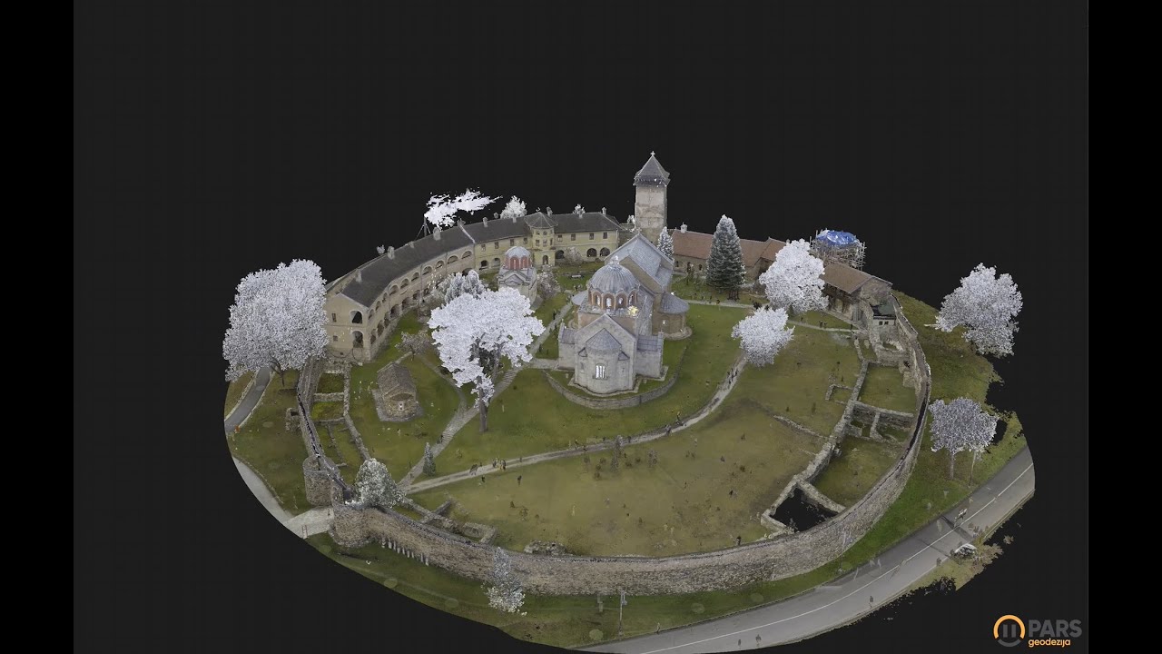 Manastir Studenica - 3D oblak tačaka - YouTube
