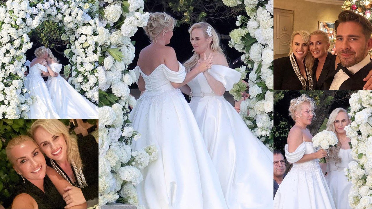 Rebel Wilson y Ramona Agruma lucen increíbles en su boda con vestidos ...