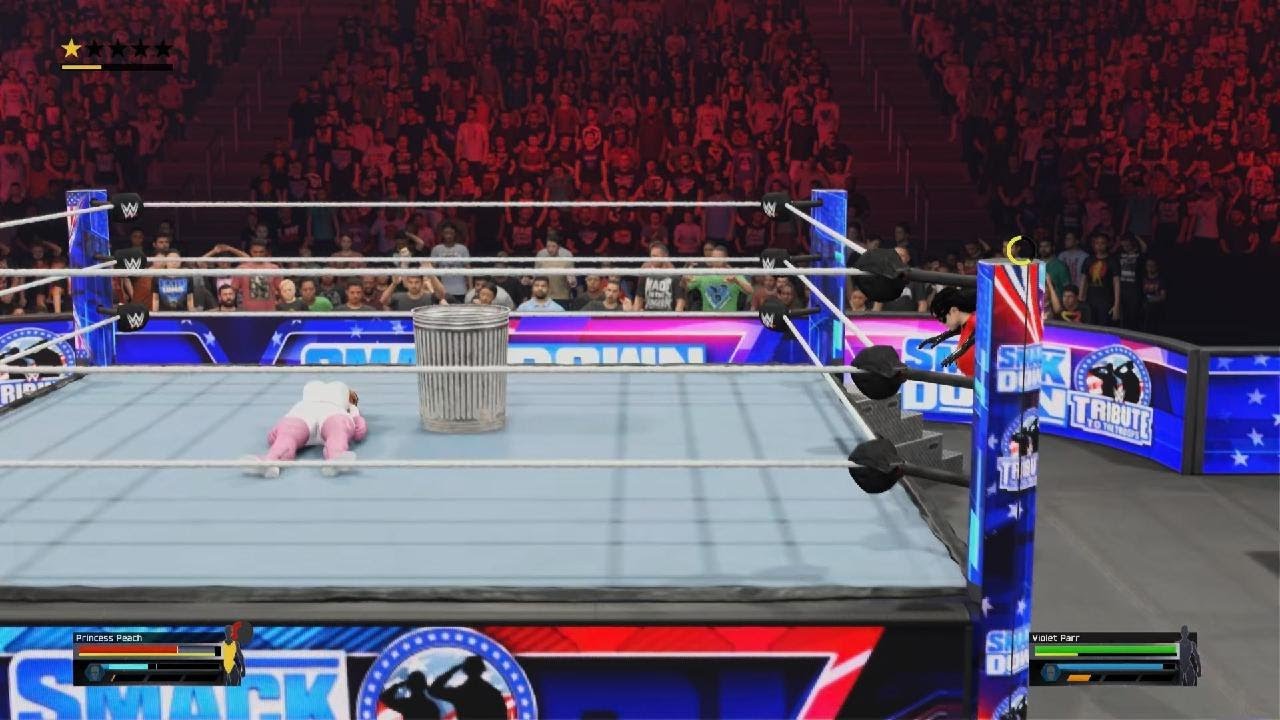 WWE 2K25 Princess Peach VS Violet Parr Ambulance Match - YouTube