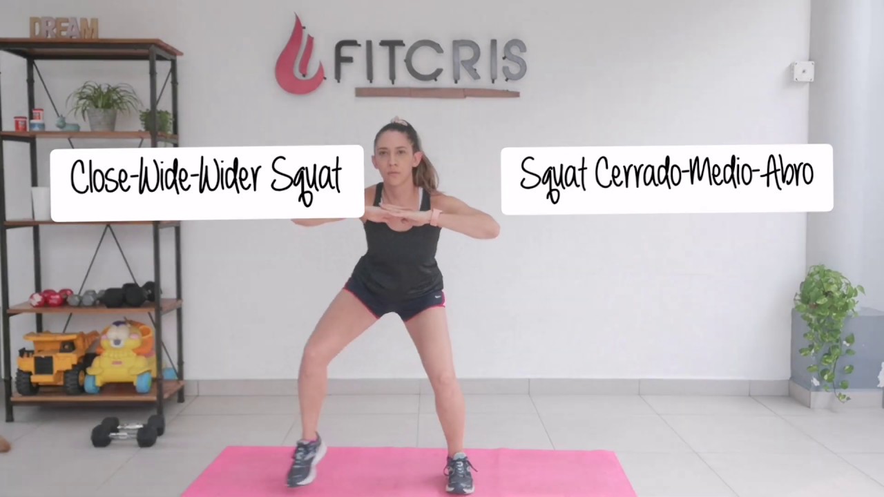Squat Cerrado, Medio y Abro / Close, Wide, Wider Squat - YouTube