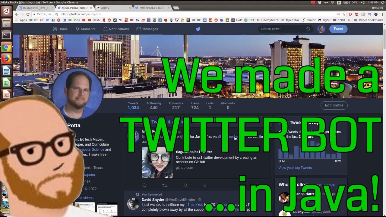 Make Your Own Twitter Bot With Twitter4j Api Youtube