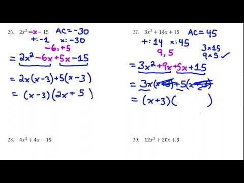 Factoring by the AC-Method - YouTube