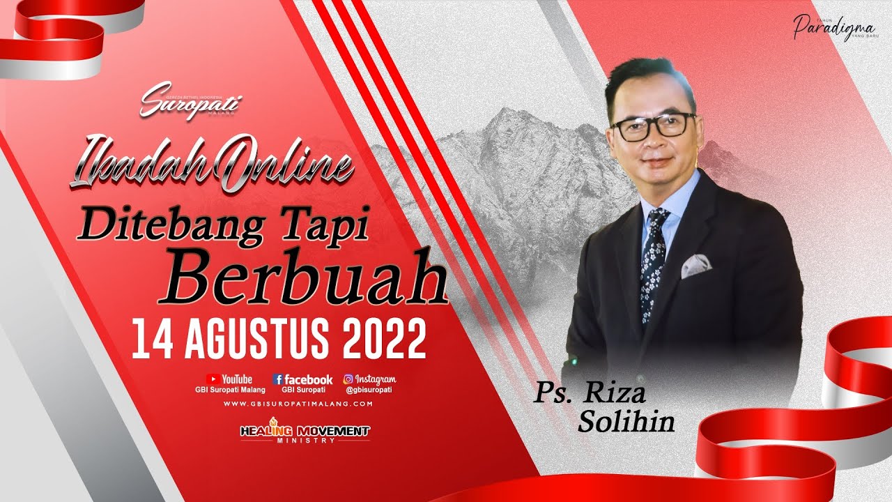 IBADAH ONLINE - 14 Agustus 2022 || Pdt. Riza Solihin "Ditebang Tapi ...