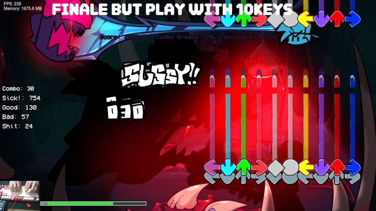 [FNF]FINALE BUT PLAY WITH 10KEYS!! - YouTube