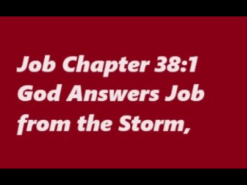 Job Chapter 38:1 God Answers Job from the Storm, Catholic Bible Study ...