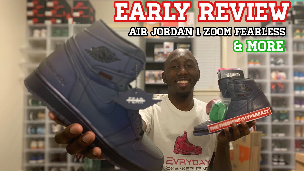*EARLY REVIEW* Air Jordan 1 Zoom Fearless - ALL 3M Upper!!!! - YouTube