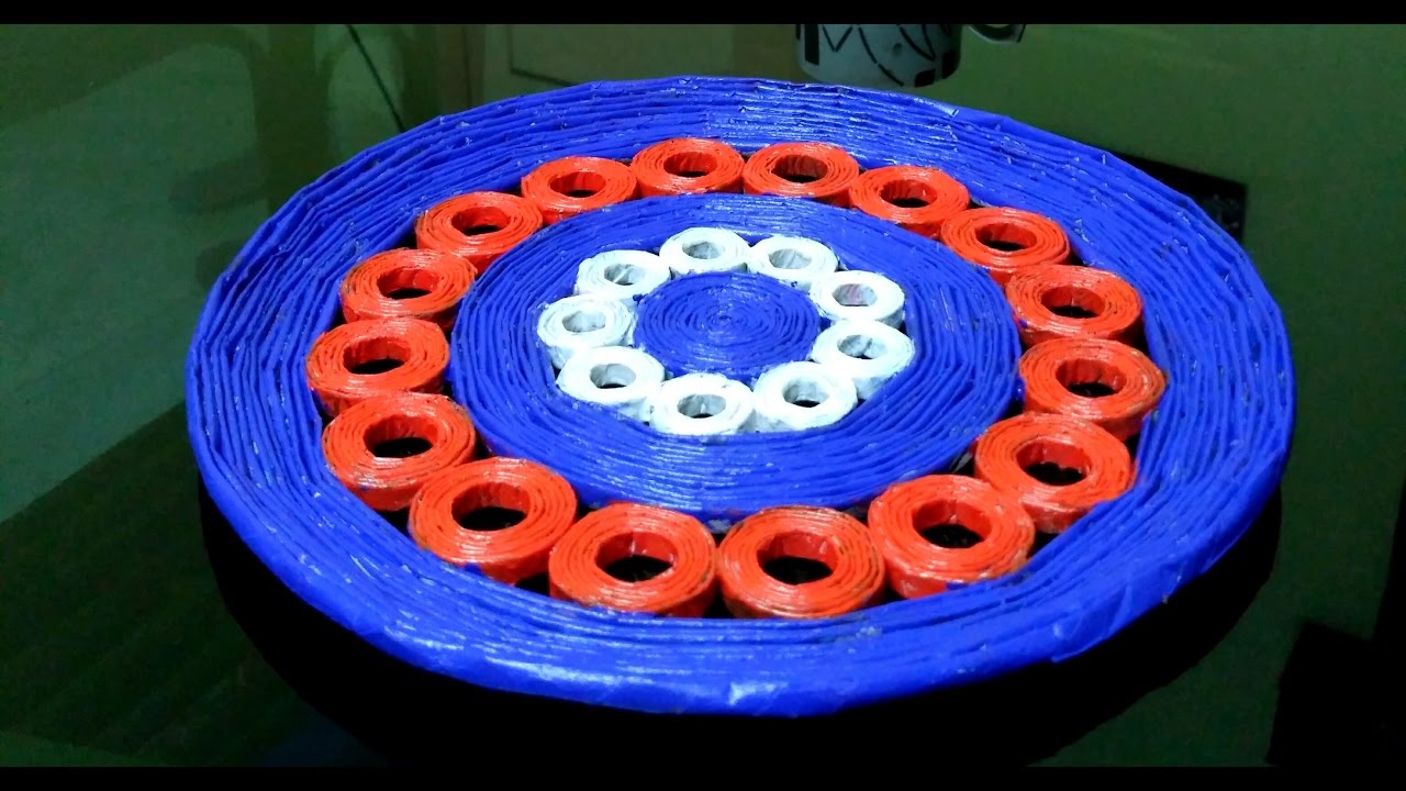 How to make a newspaper plate(colourful) - YouTube