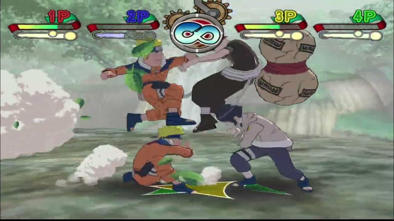 Naruto Clash of Ninja 2: 4-Player Battle. (part 1) {4-Players} [4K/60] - YouTube