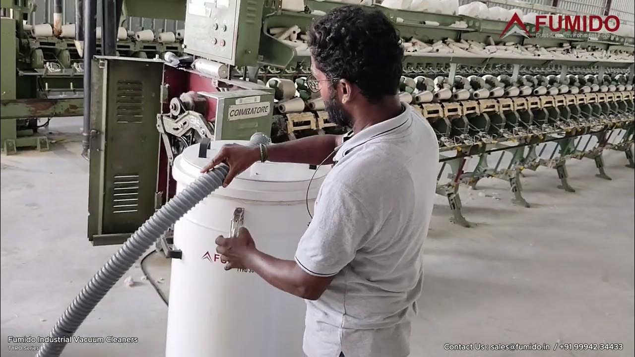 Fumido Industrial Vacuum Cleaner for Textiles & Garments - TYRO BC Series - YouTube