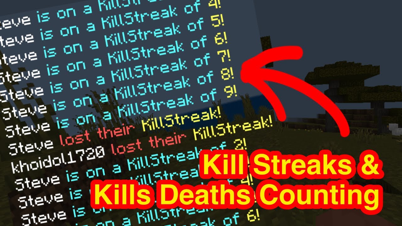 Kill Streak, Kills & Deaths Counting Addon 1.21+ | Minecraft Bedrock ...