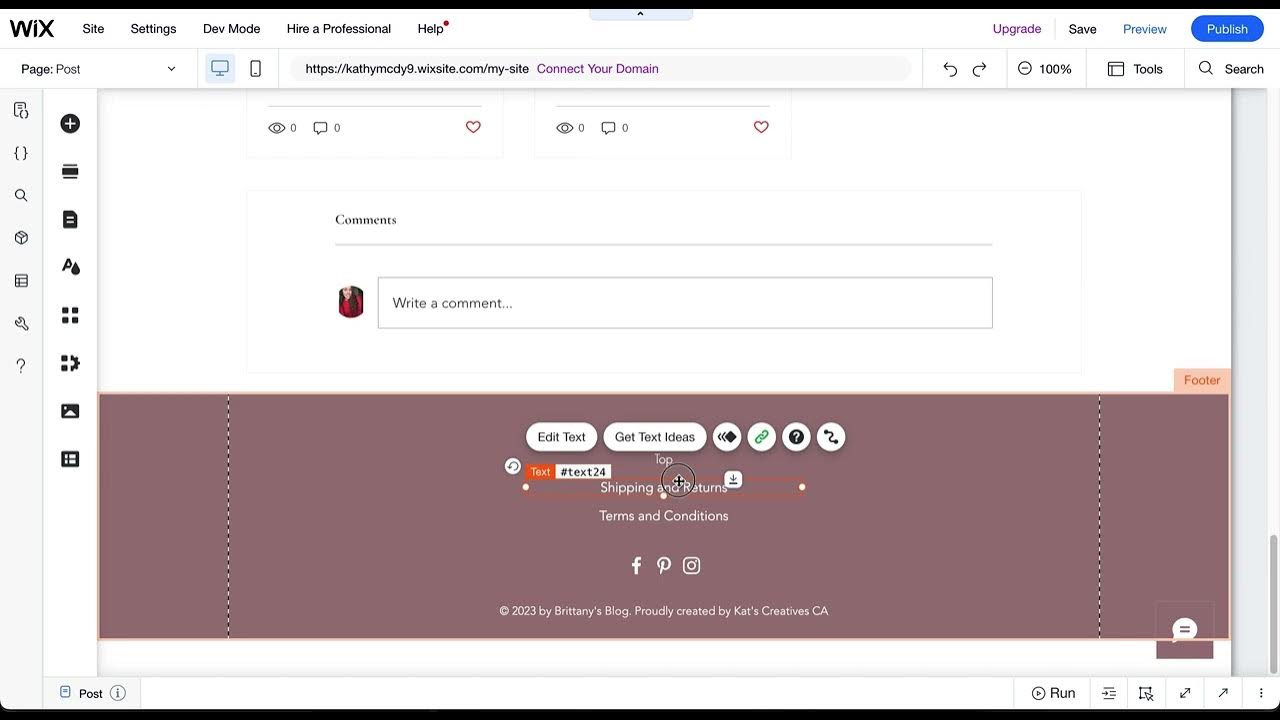 How to Edit Footer | Wix Tutorials - YouTube