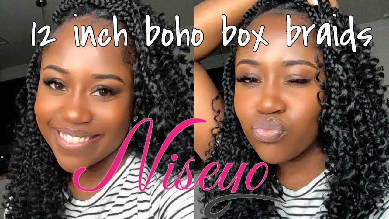 12 INCH BOHO BOX BRAIDS CROCHET INSTALL | NISEYO HAIR - YouTube