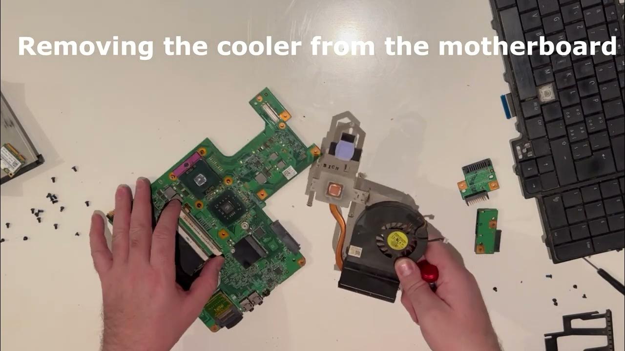 Dell Inspiron 1750 Open laptop, cleaning, changing the thermal paste fix overheating, whistling ...