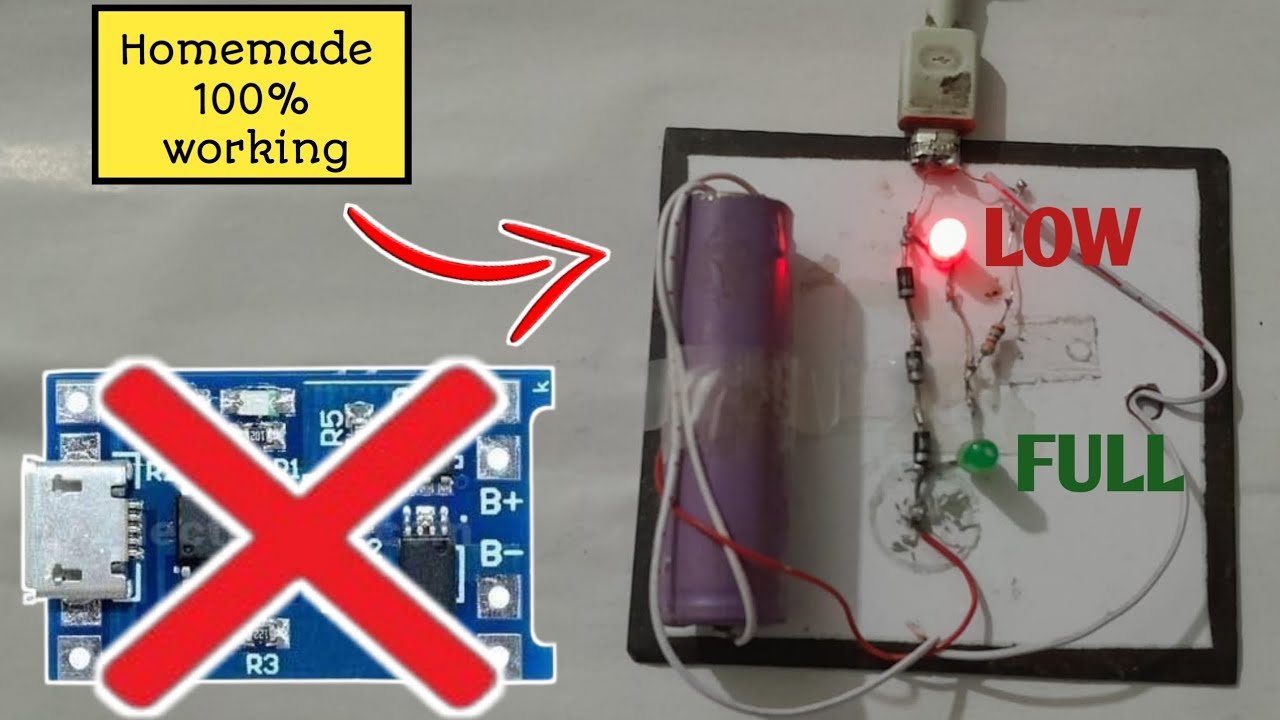 How to make lithium ion battery charging Mudule at home ||any battery ...