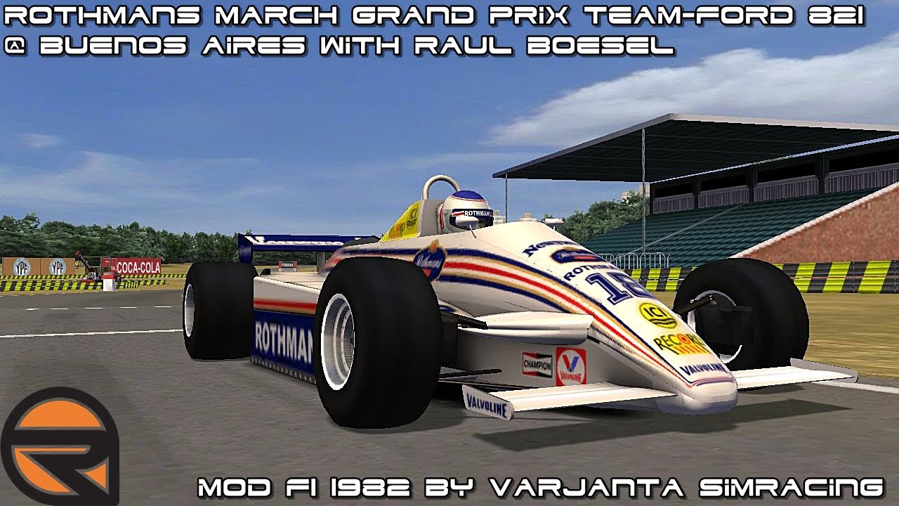 [rFactor] Rothmans March Grand Prix Team-Ford 821 @ Buenos Aires with ...
