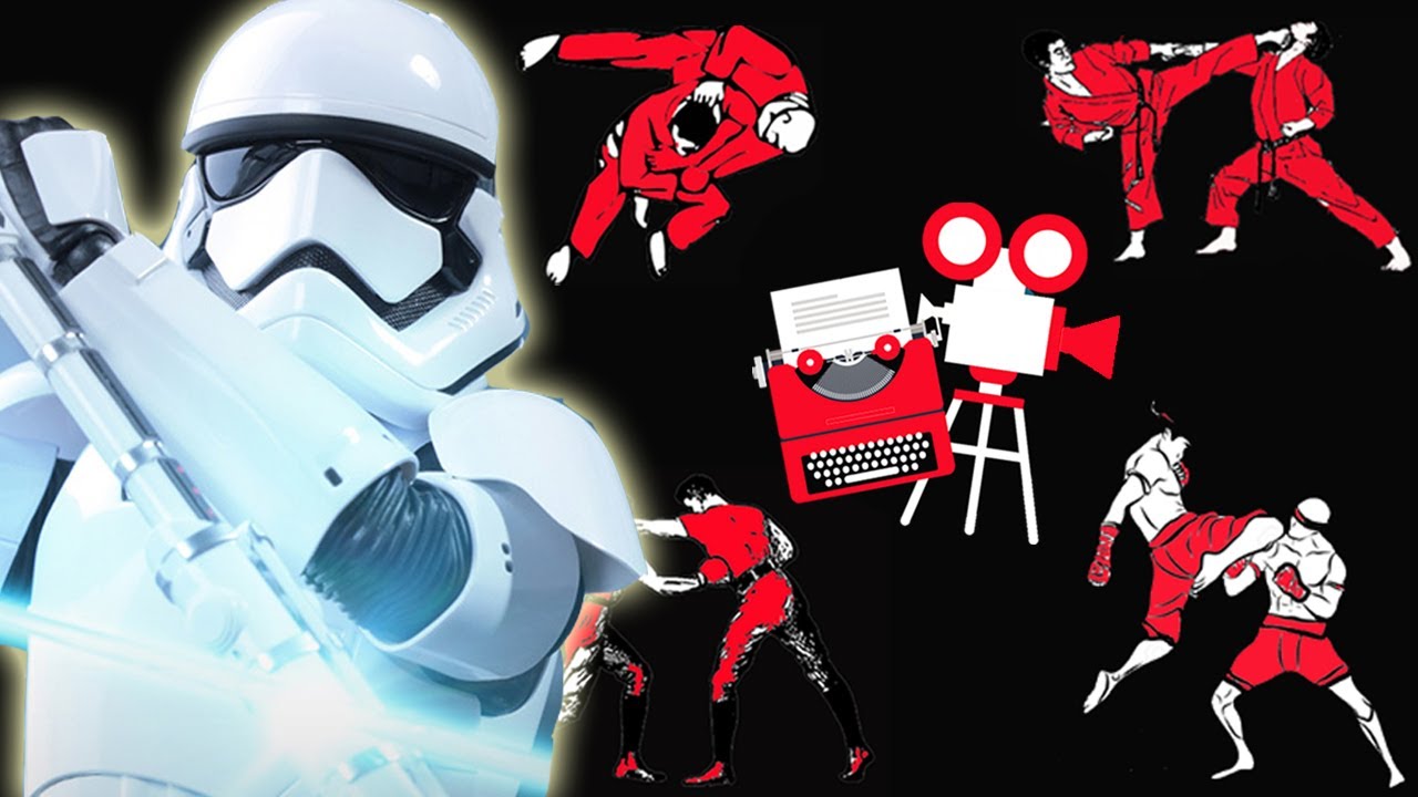 Star Wars The Force Awakens Finn vs Stormtrooper TR-8R Lightsaber Fight ...