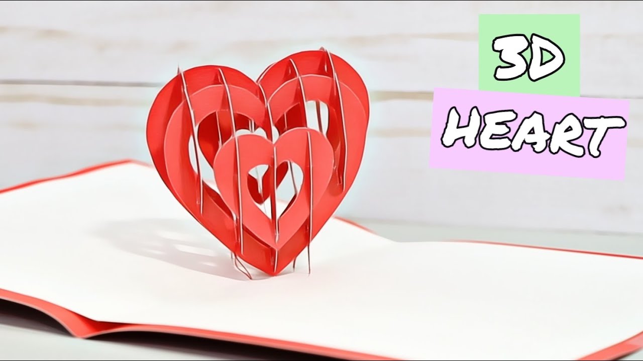 Vero Vi ️ TARJETA DE CORAZON 3D / Pop up heart card- San valentin y dia ...
