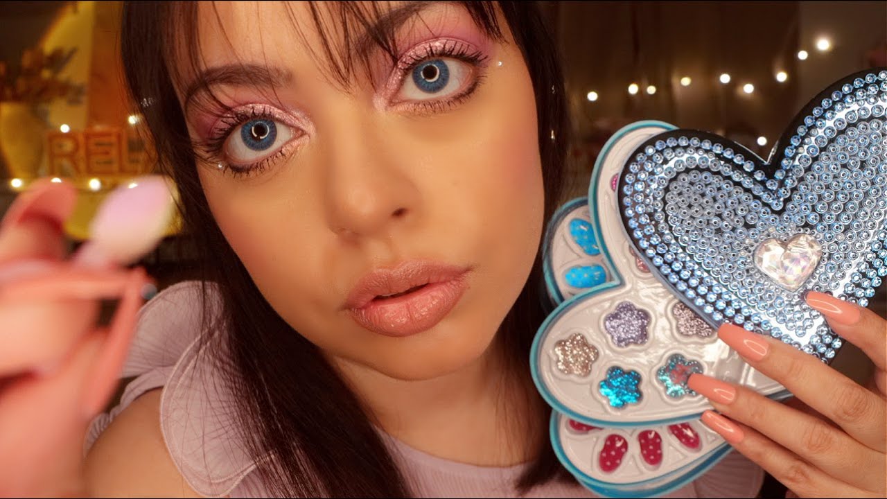 ASMR| Nostalgic Makeover on YOU! Using Kids Makeup & Hair Tools 🍭 ...