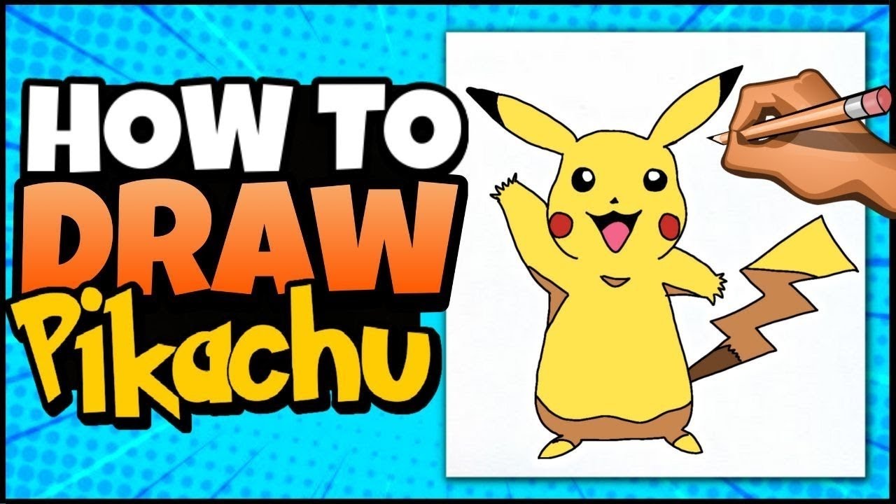 How to draw Pikachu face 😇 | cute Pikachu || Pikachu draw by hk ...