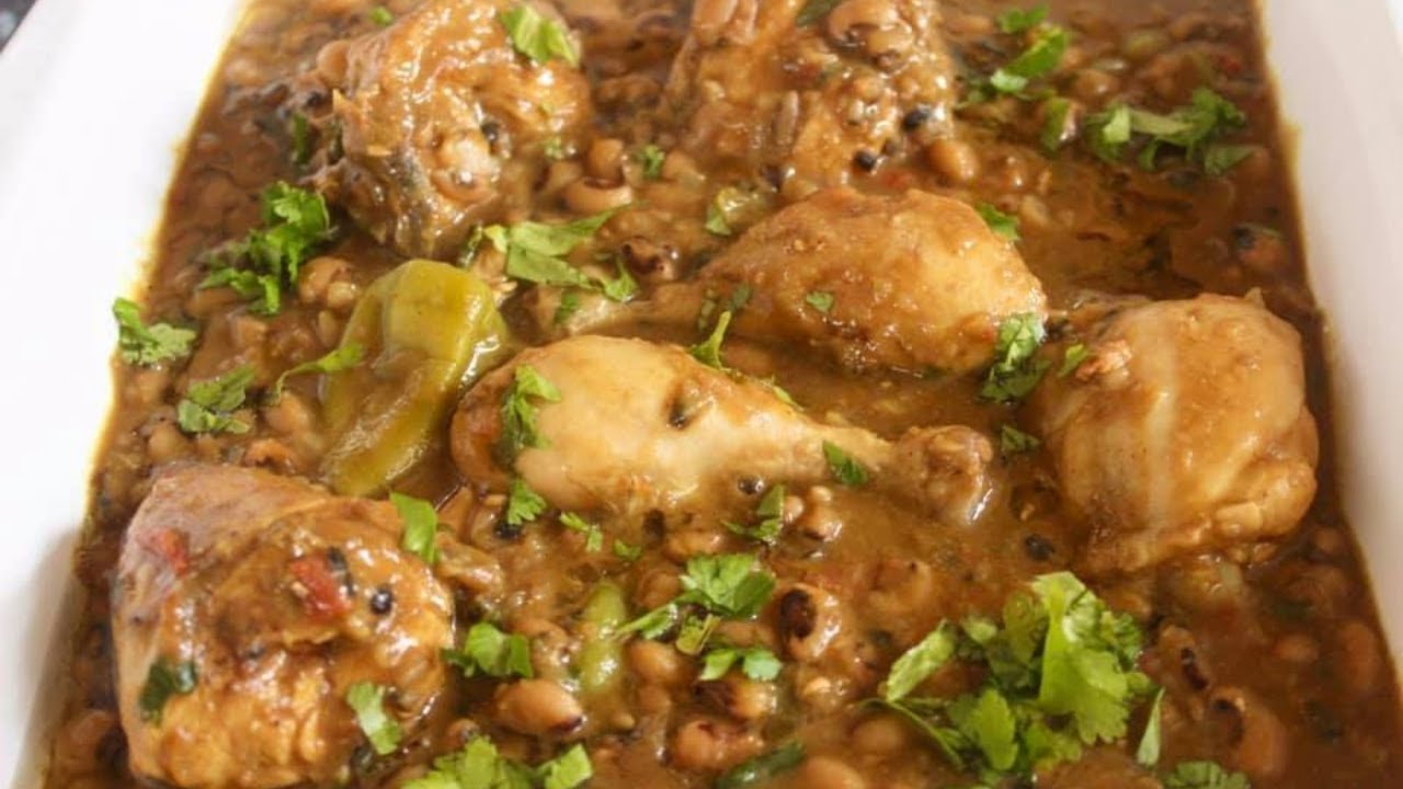 Chicken Lobia | Murgh Lobia | Black eyed peas with Chicken | Lobia ...