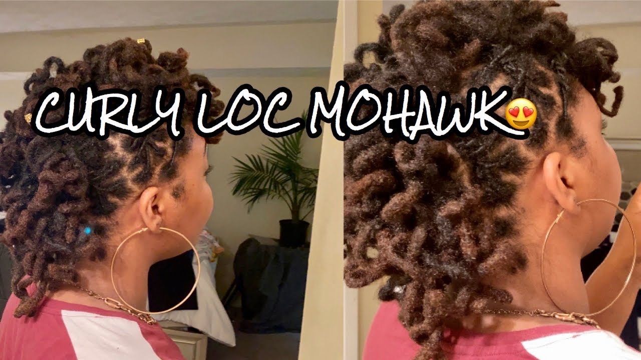 Curly Mohawk On Short/Medium Locs - YouTube