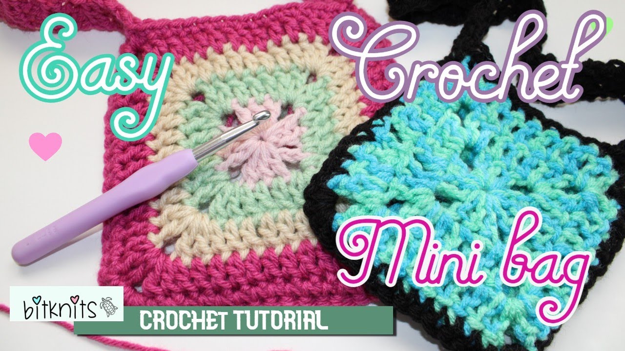 Quick and Easy Mini Bag - Crochet Tutorial - YouTube