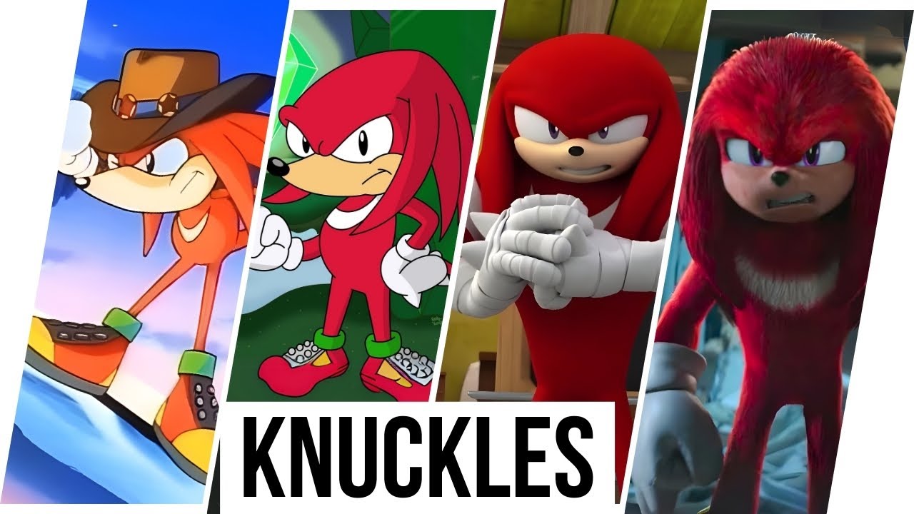 Knuckles the Echidna Evolution in Movies & TV Shows (1996-2024) - YouTube