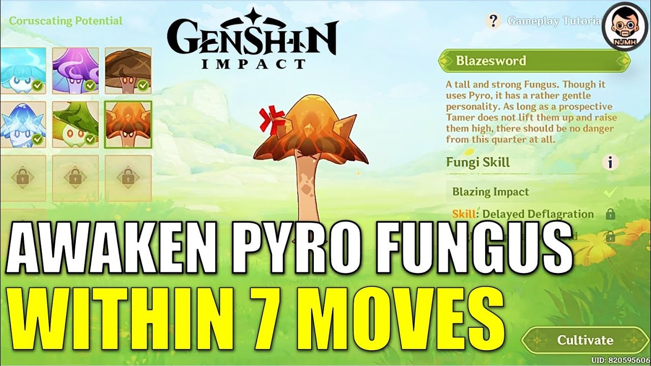 Awaken a Stretchy Pyro Fungus Potential within 7 moves | Genshin Impact ...