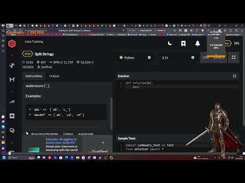 Решение задачи на python Split Strings - Codewars (6kyu) - YouTube